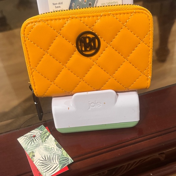 Bags | Yellow Quilted Wallet | Poshmark
